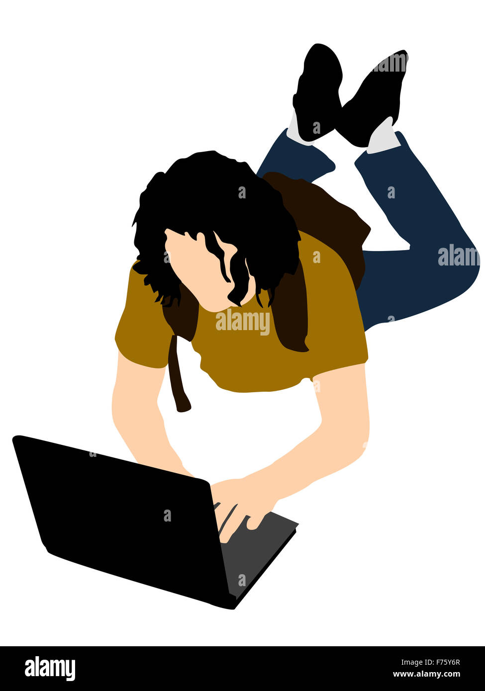 cool young man with laptop Stock Photo - Alamy