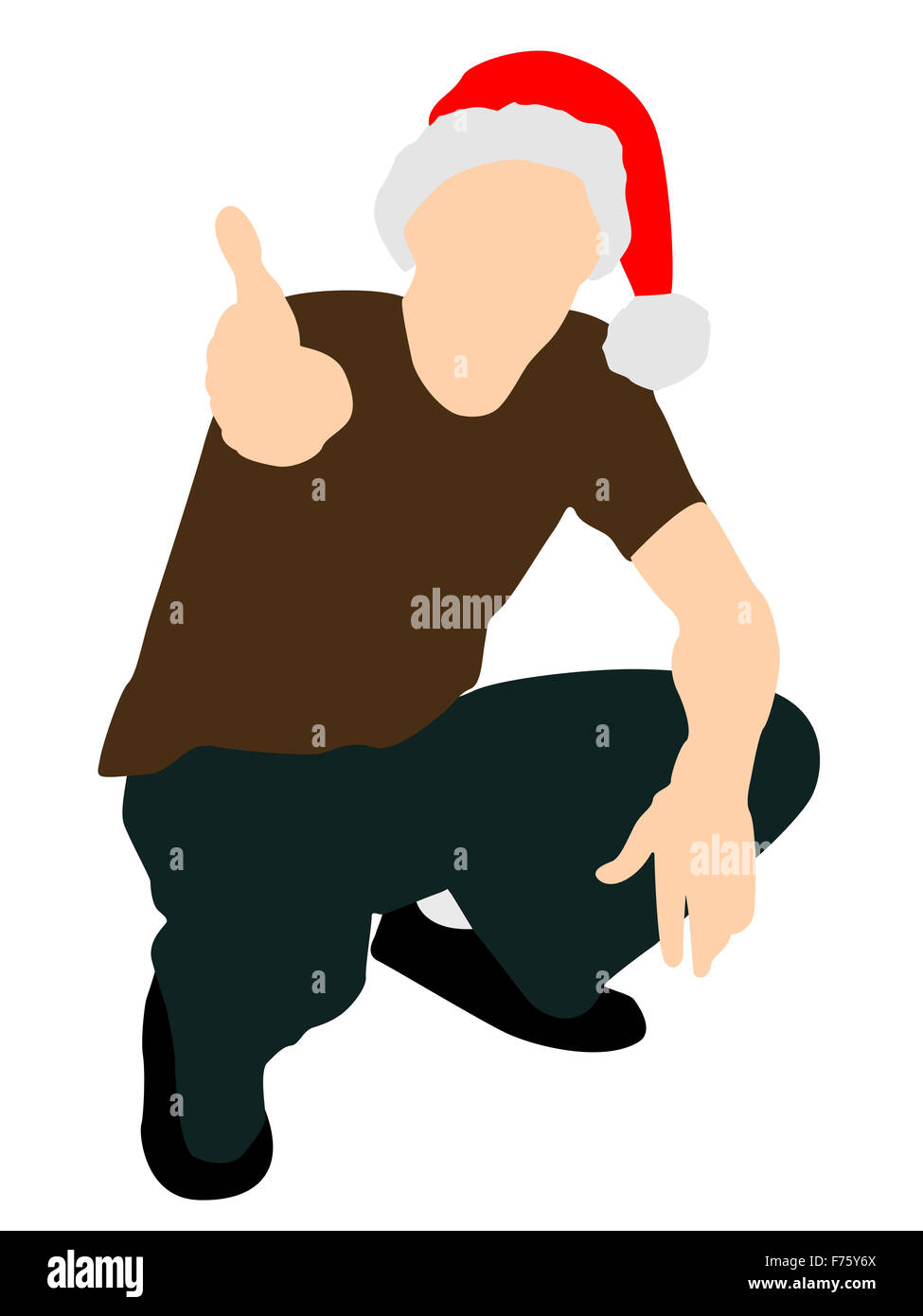 man wearing santa cap Stock Photo - Alamy