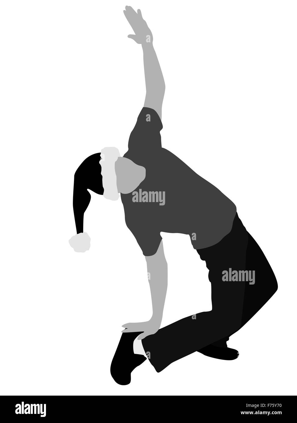 man giving pose in bent form Stock Photo - Alamy