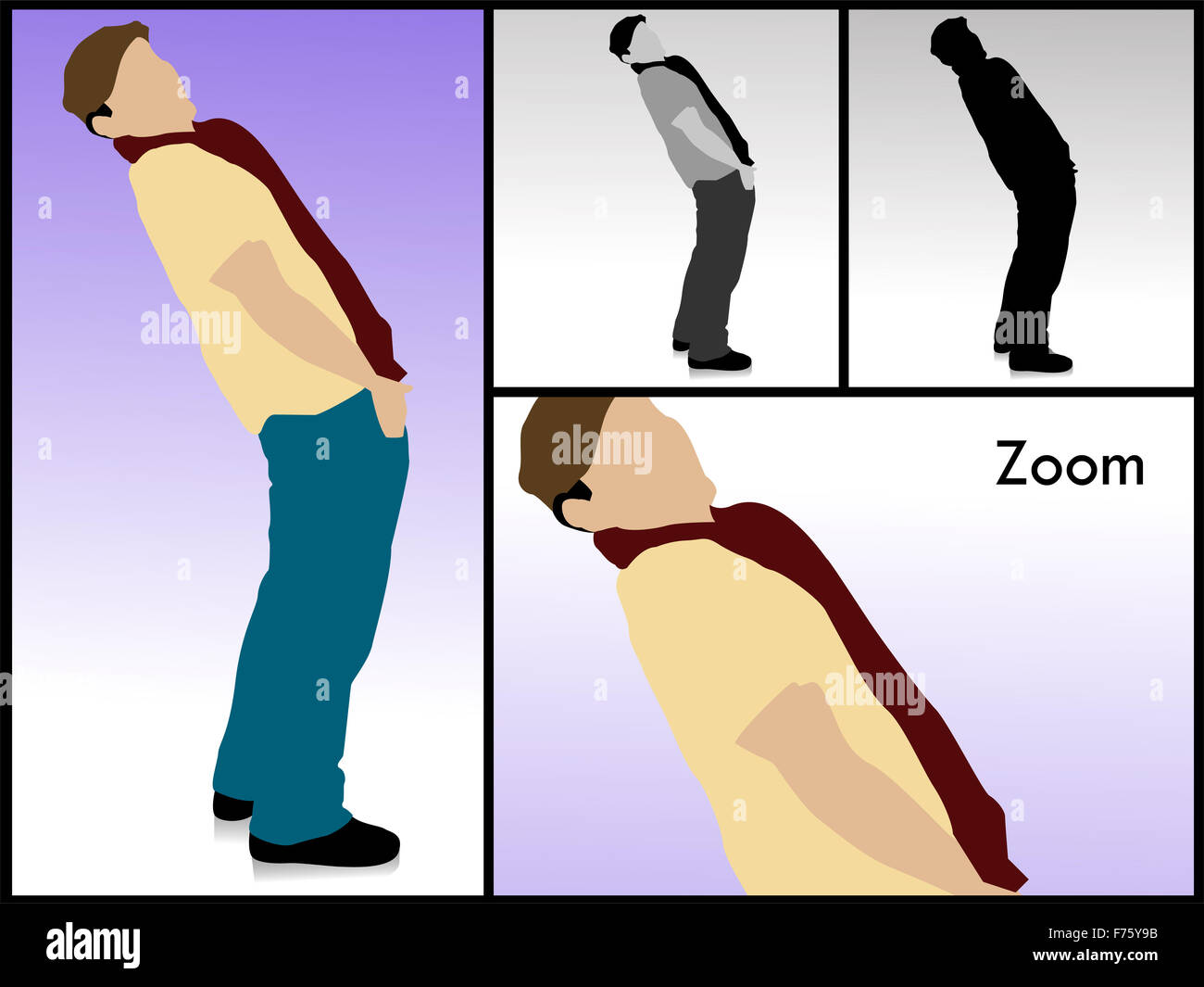 man bending his body Stock Photo - Alamy