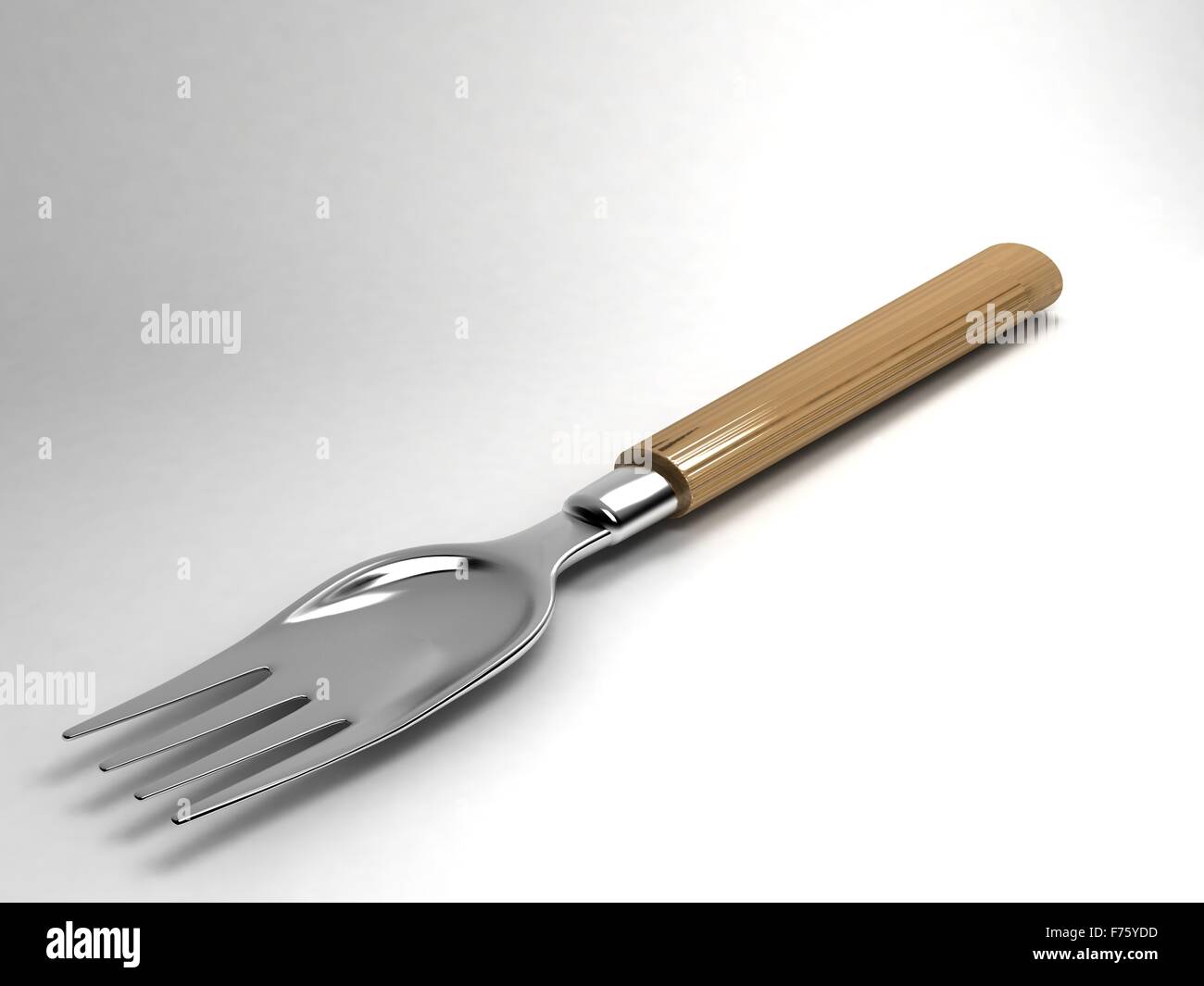 three dimensional fork Stock Photo - Alamy