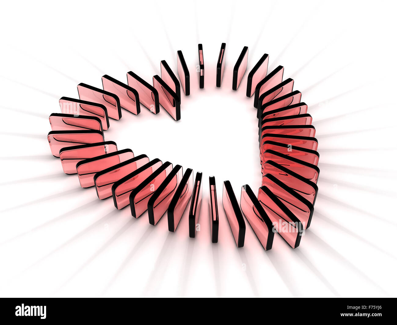 Domino heart hi-res stock photography and images - Alamy