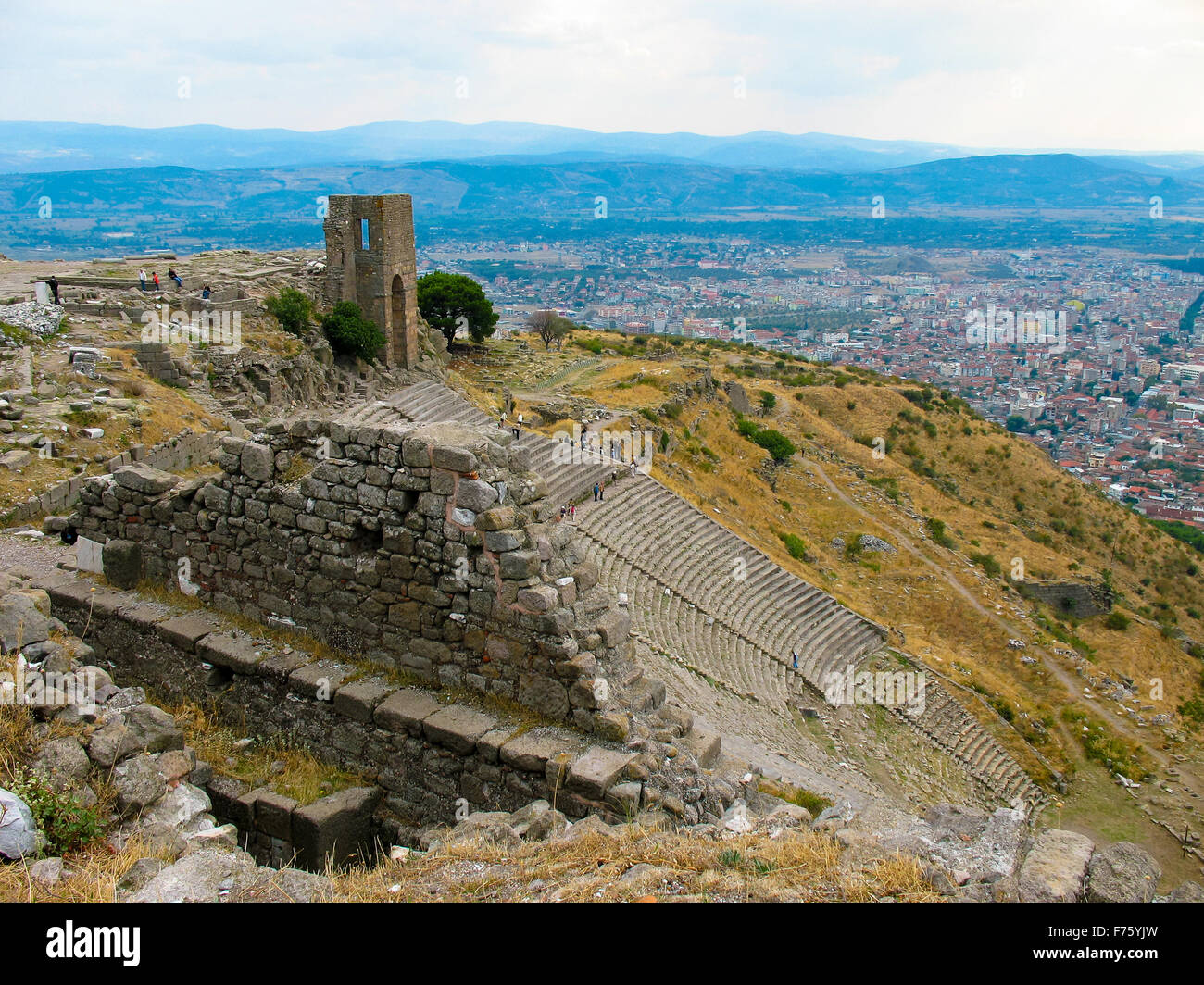 incredible views of the ancient city of Pergamon, Turkey Stock Photo ...