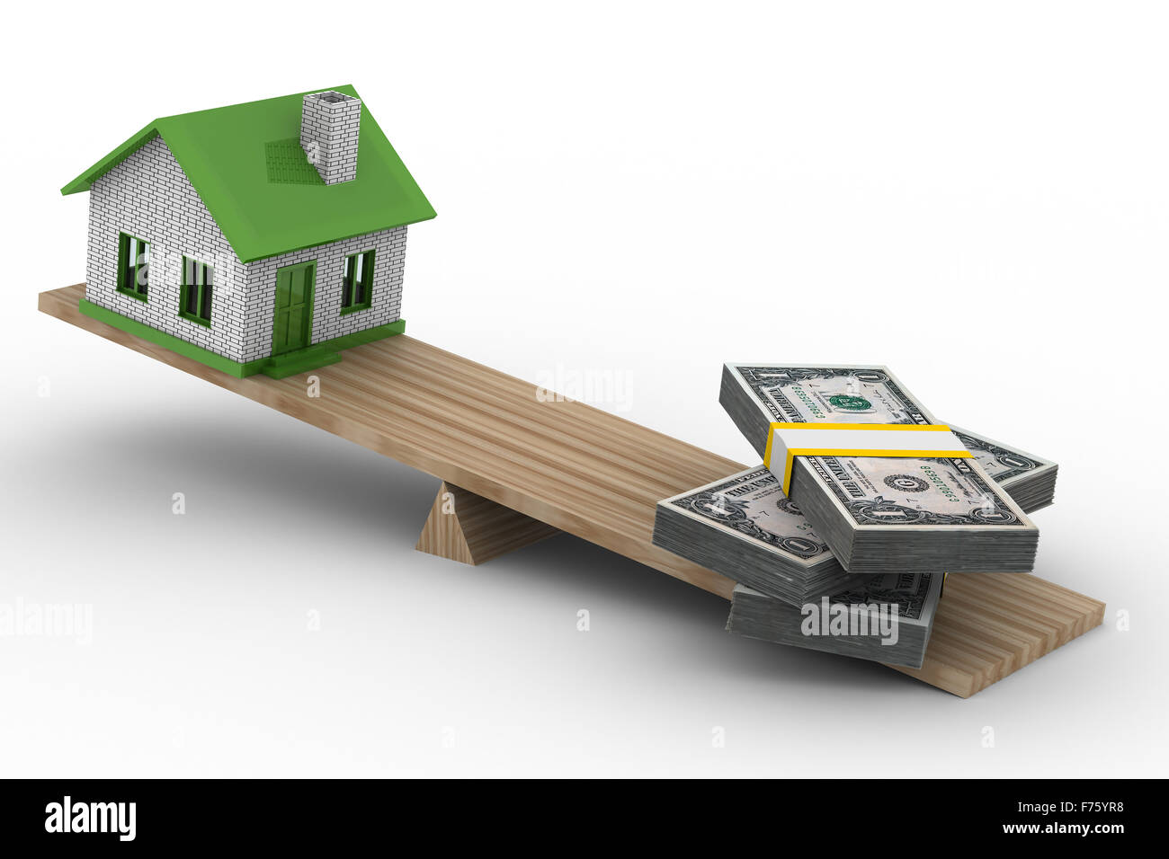 Balance of money and house illustration hi-res stock photography and ...