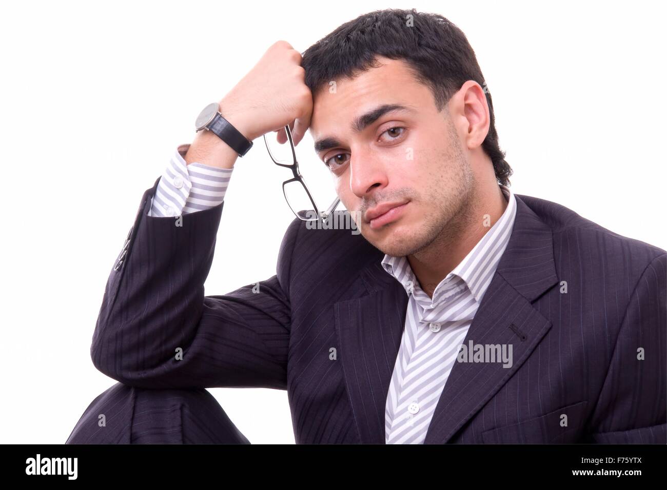 Portrait of the serious businessman Stock Photo - Alamy