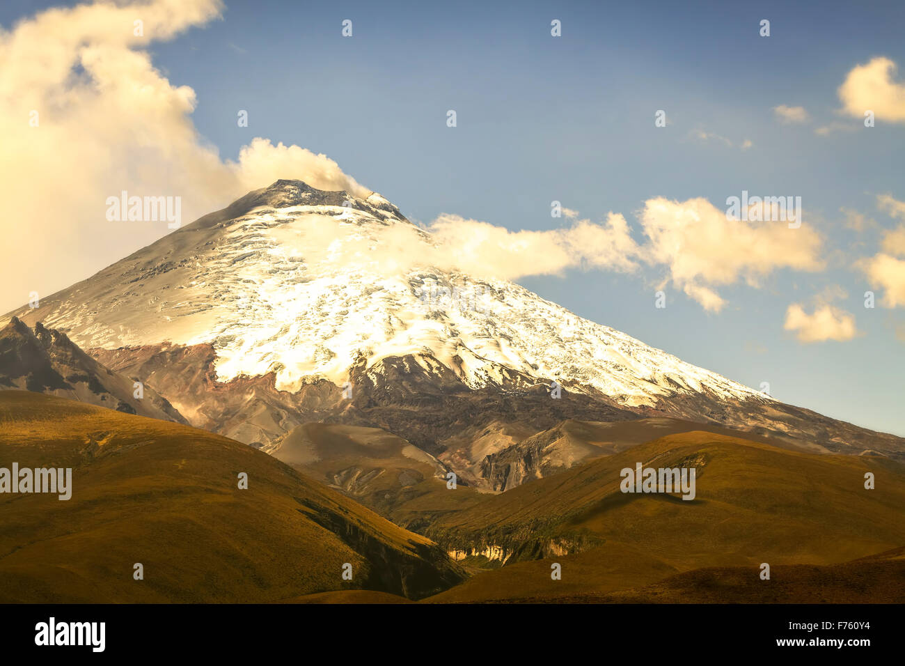 Cotopaxi Volcano Violent Day Explosion, Ecuador, South America Stock ...