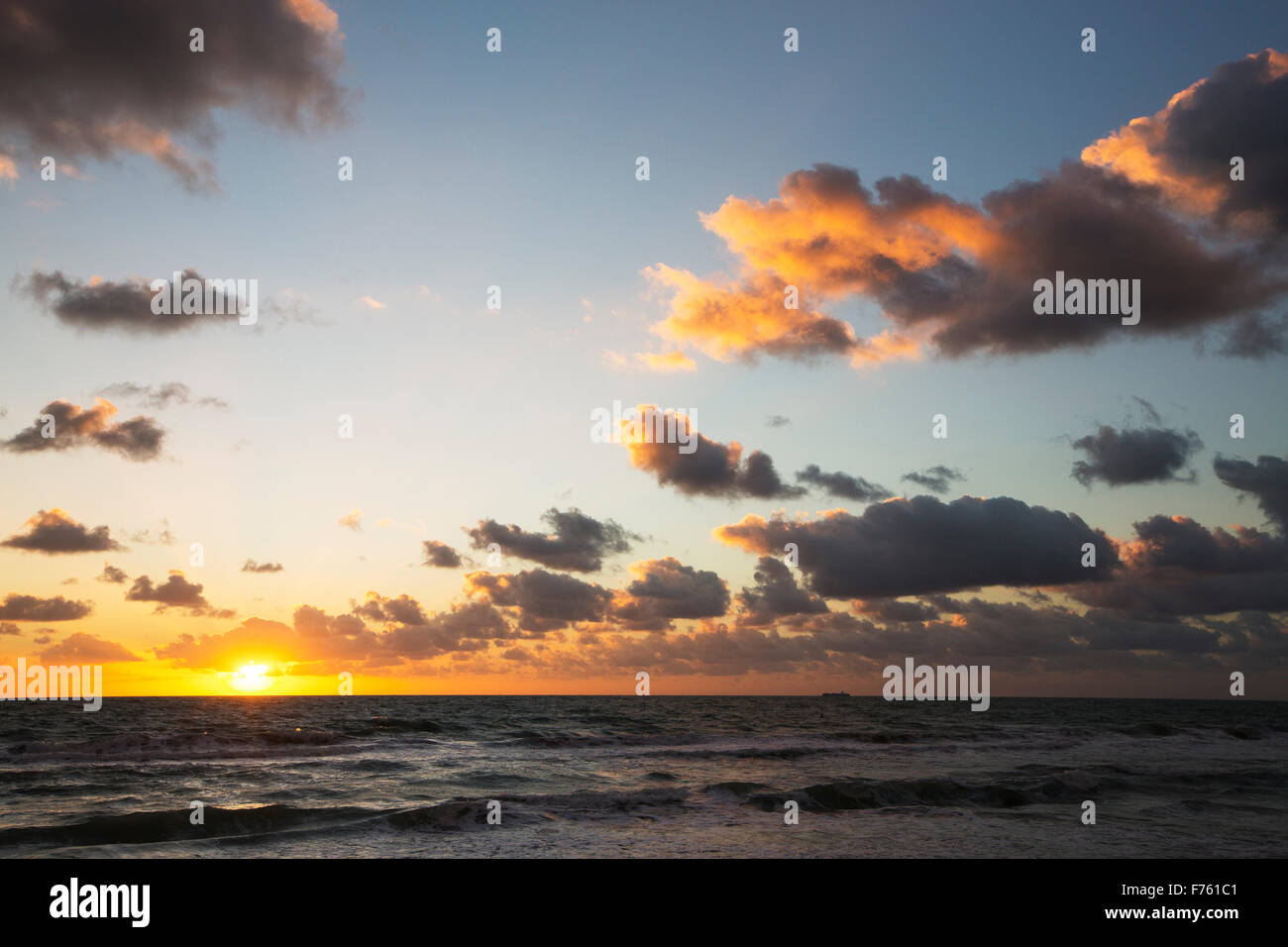 Sunrise from Miami Beach, Florida, USA Stock Photo - Alamy