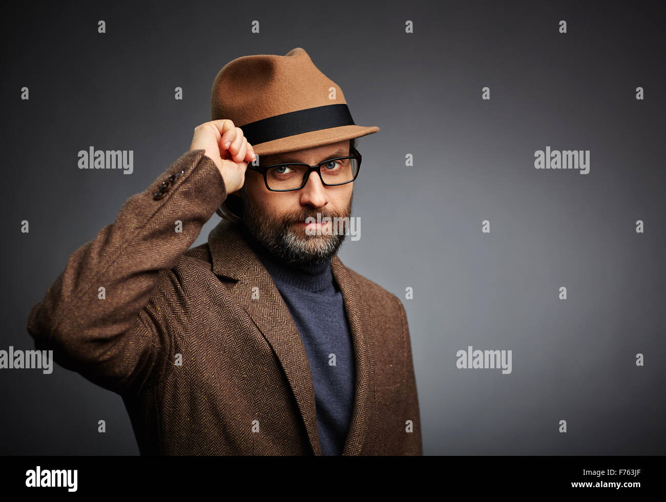 Stylish man in hat calm hi-res stock photography and images - Alamy