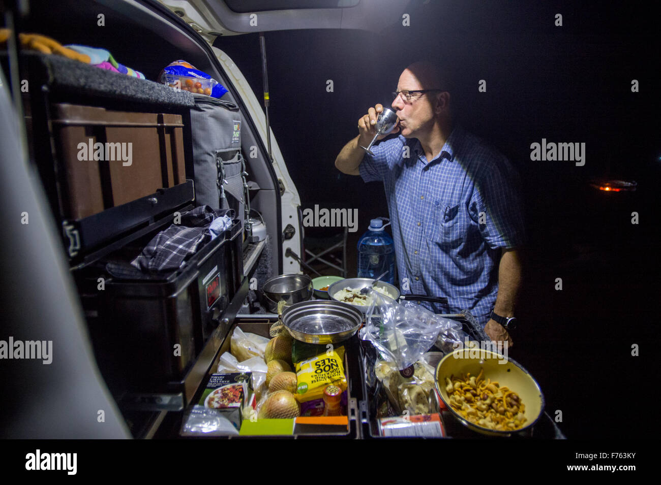 SOUTH AFRICA- Kruger National Park Traveller cooking camp meal from ...
