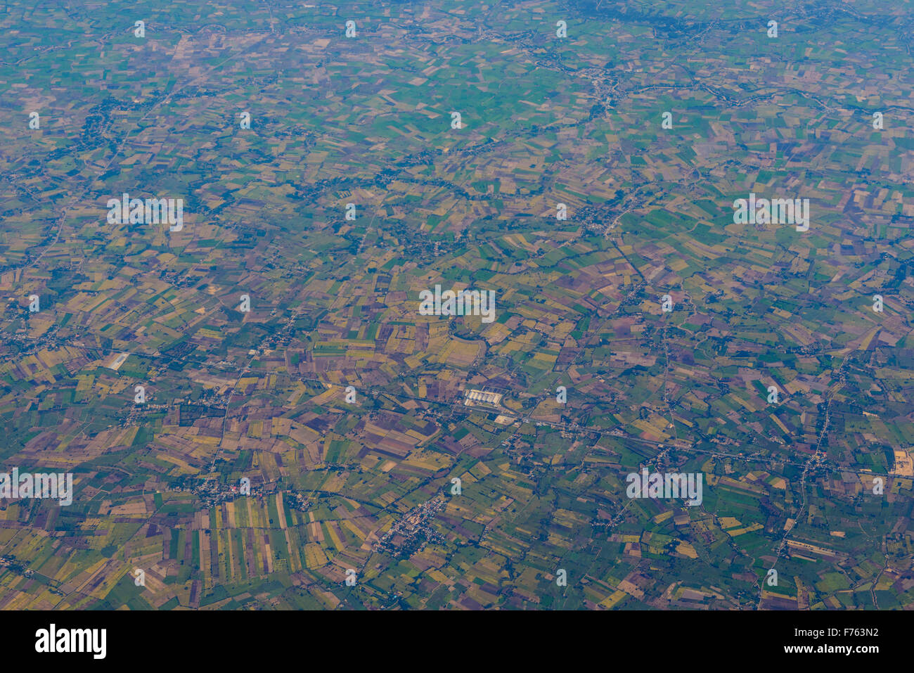 Aerial image of field Stock Photo - Alamy