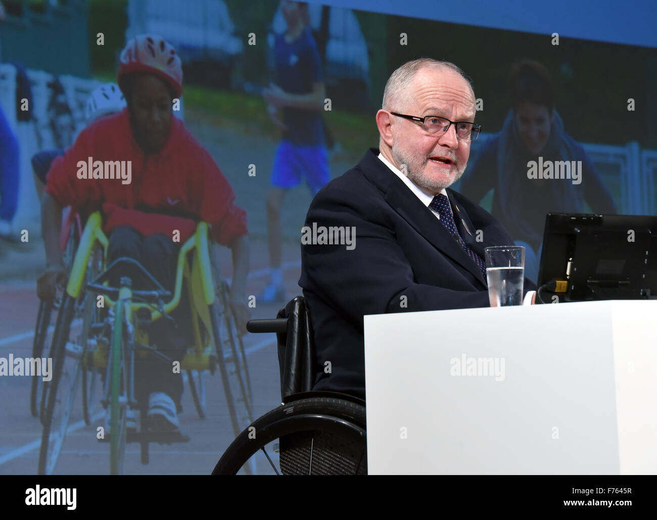 Tokyo, Japan. 26th Nov, 2015. Sir. Philip Craven, president of the ...