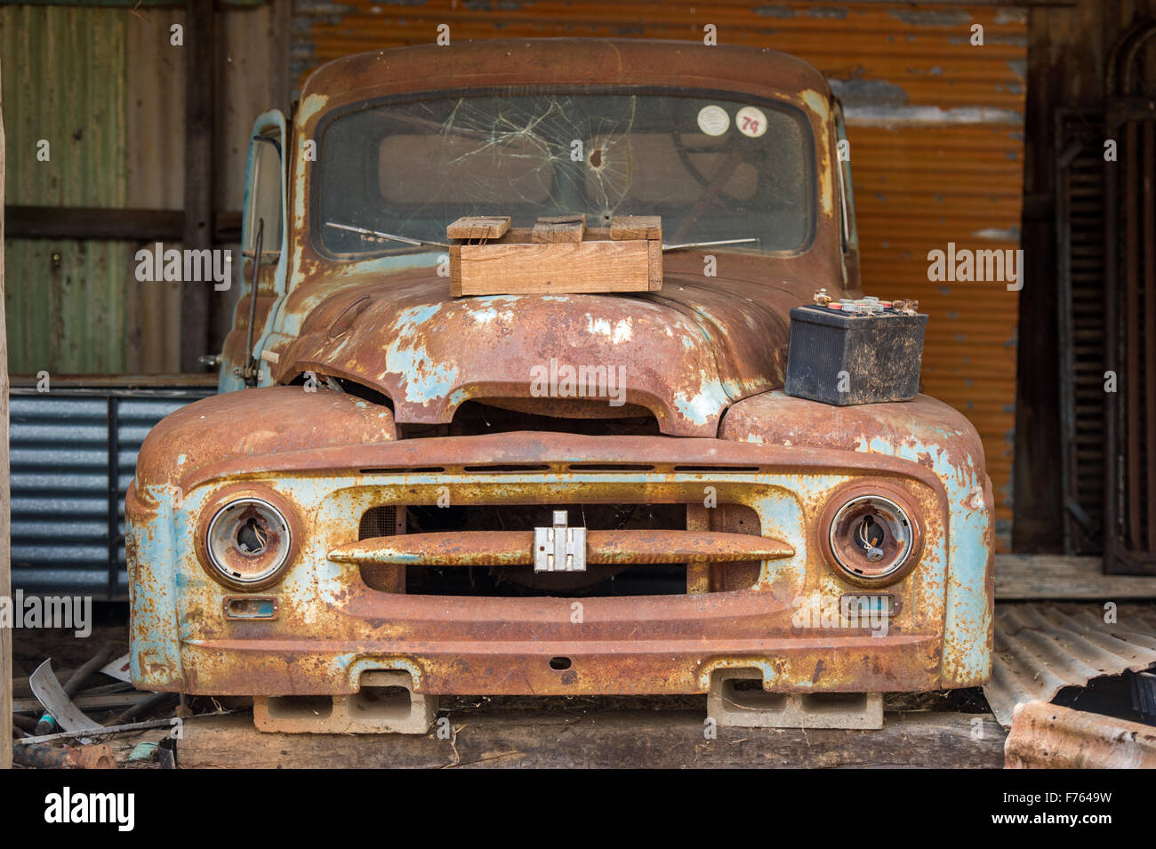 Old rusted out vintage car in South Africa Stock Photo - Alamy