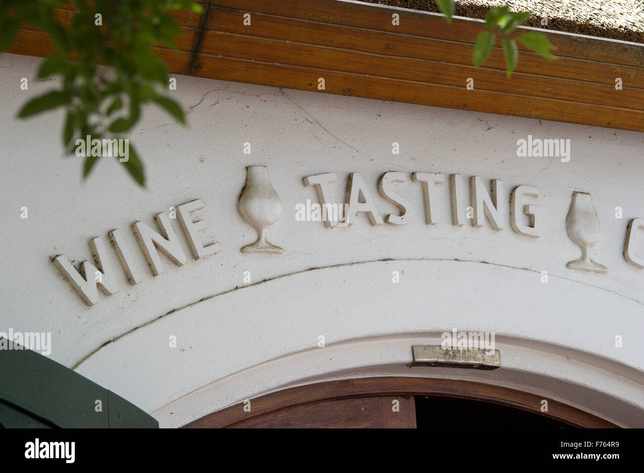 SOUTH AFRICA- Wine tasting sign at vineyard Stock Photo - Alamy