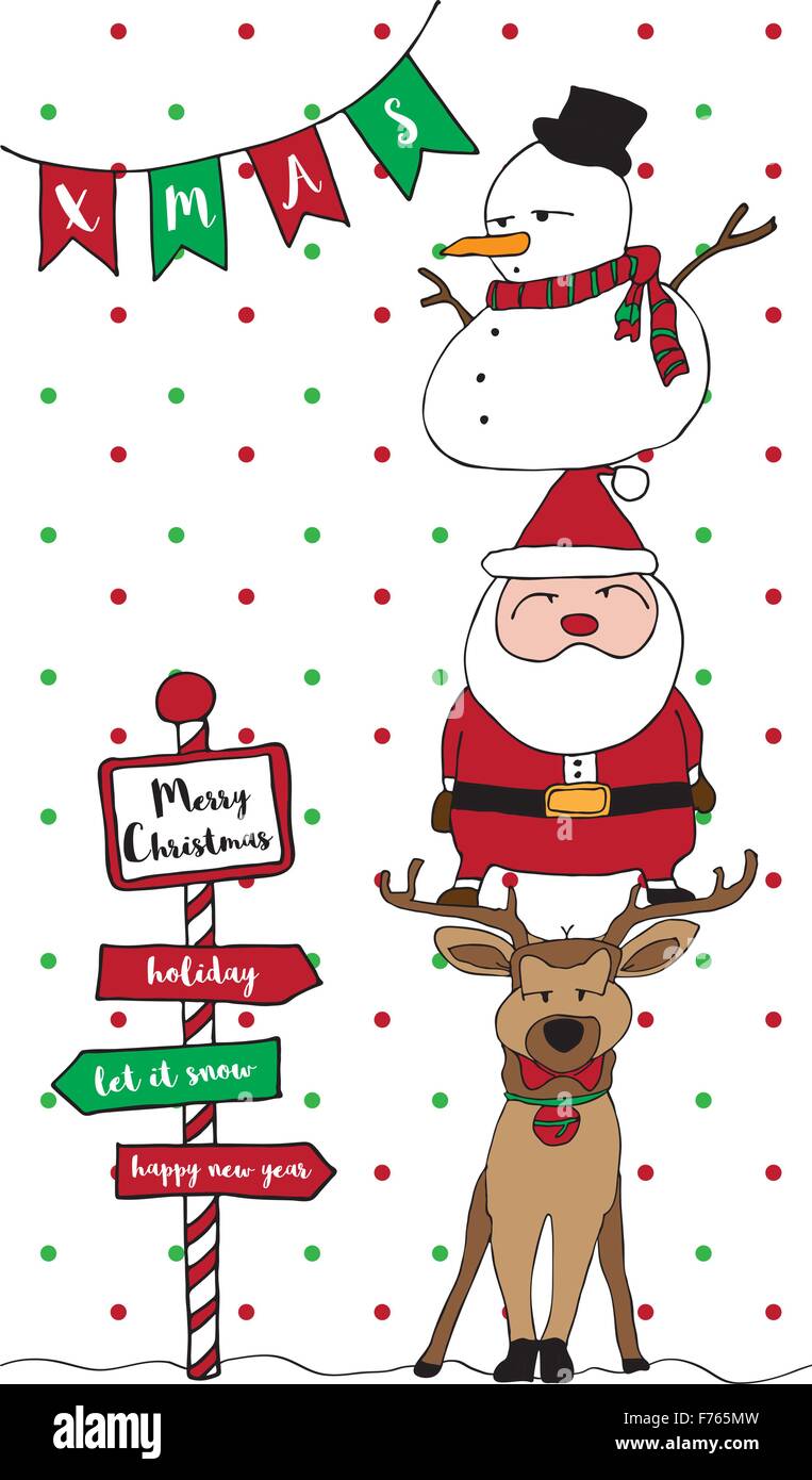 Snowman reindeer frame hi-res stock photography and images - Alamy