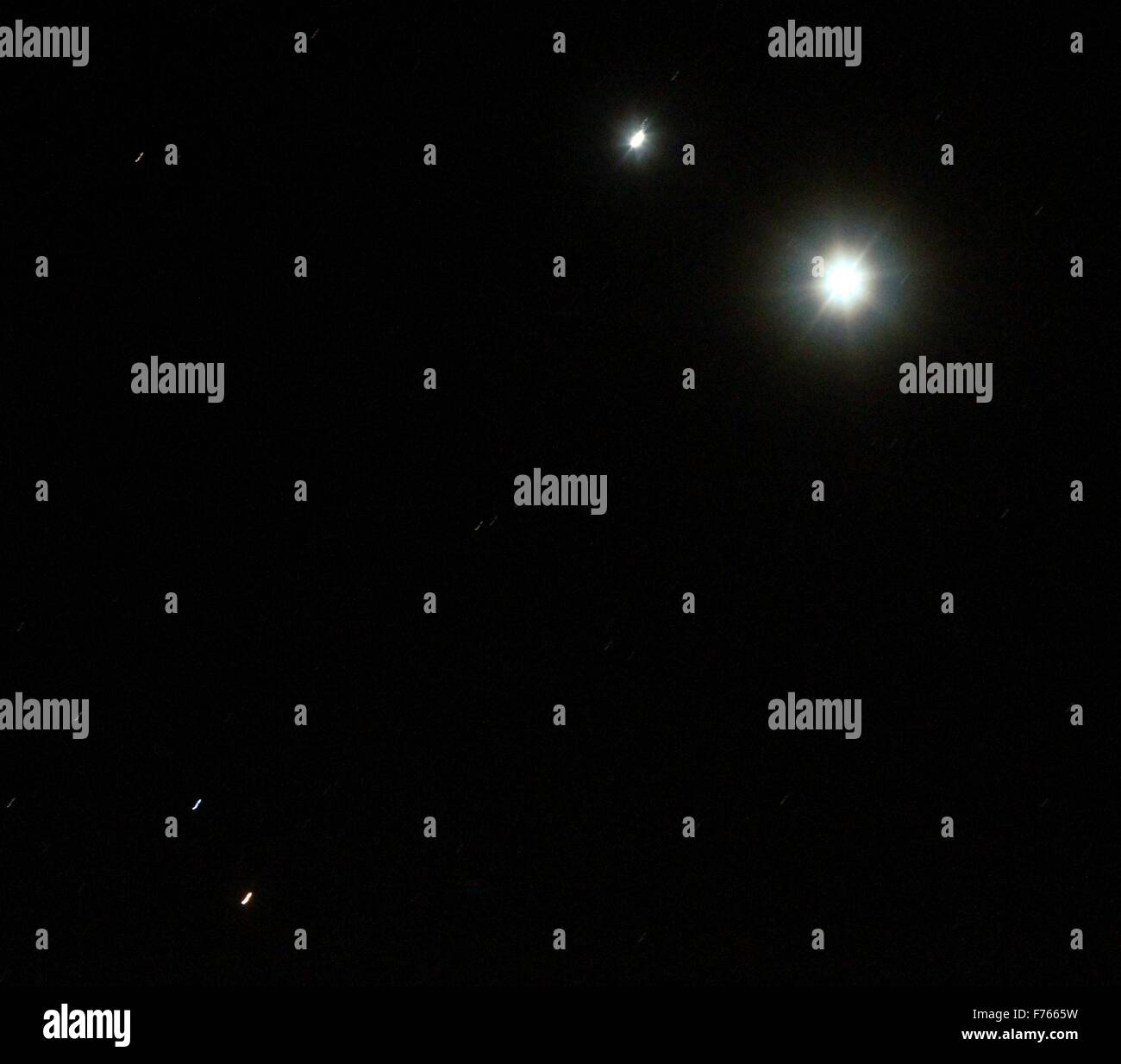 Venus, Mars and Jupiter are seen crossing paths in the night sky over ...