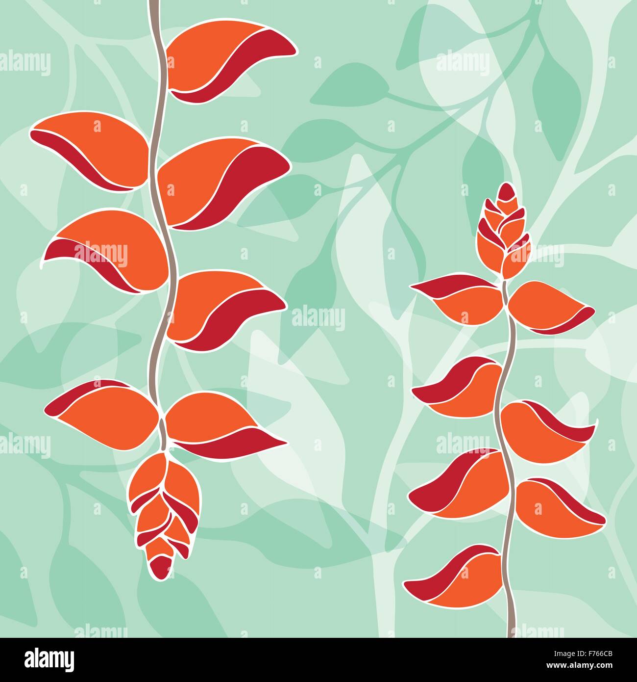 Tropical heliconia bird paradise Stock Vector Images - Alamy