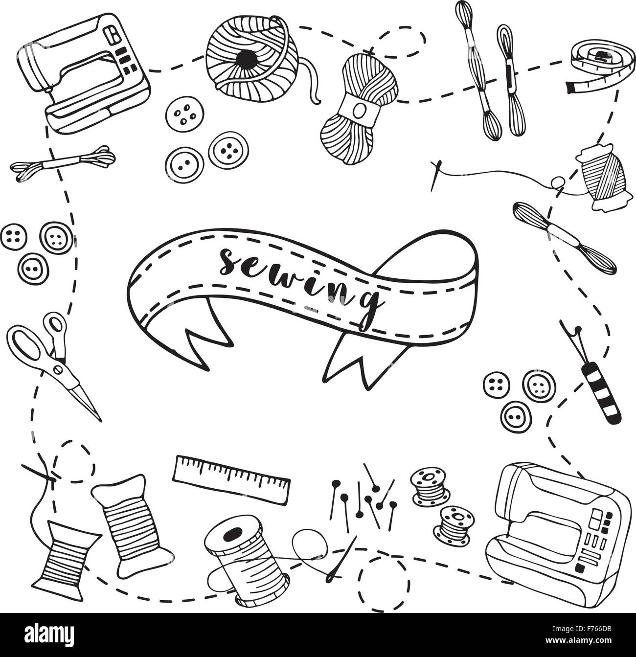 Button hand drawn sketch Stock Vector Images - Alamy