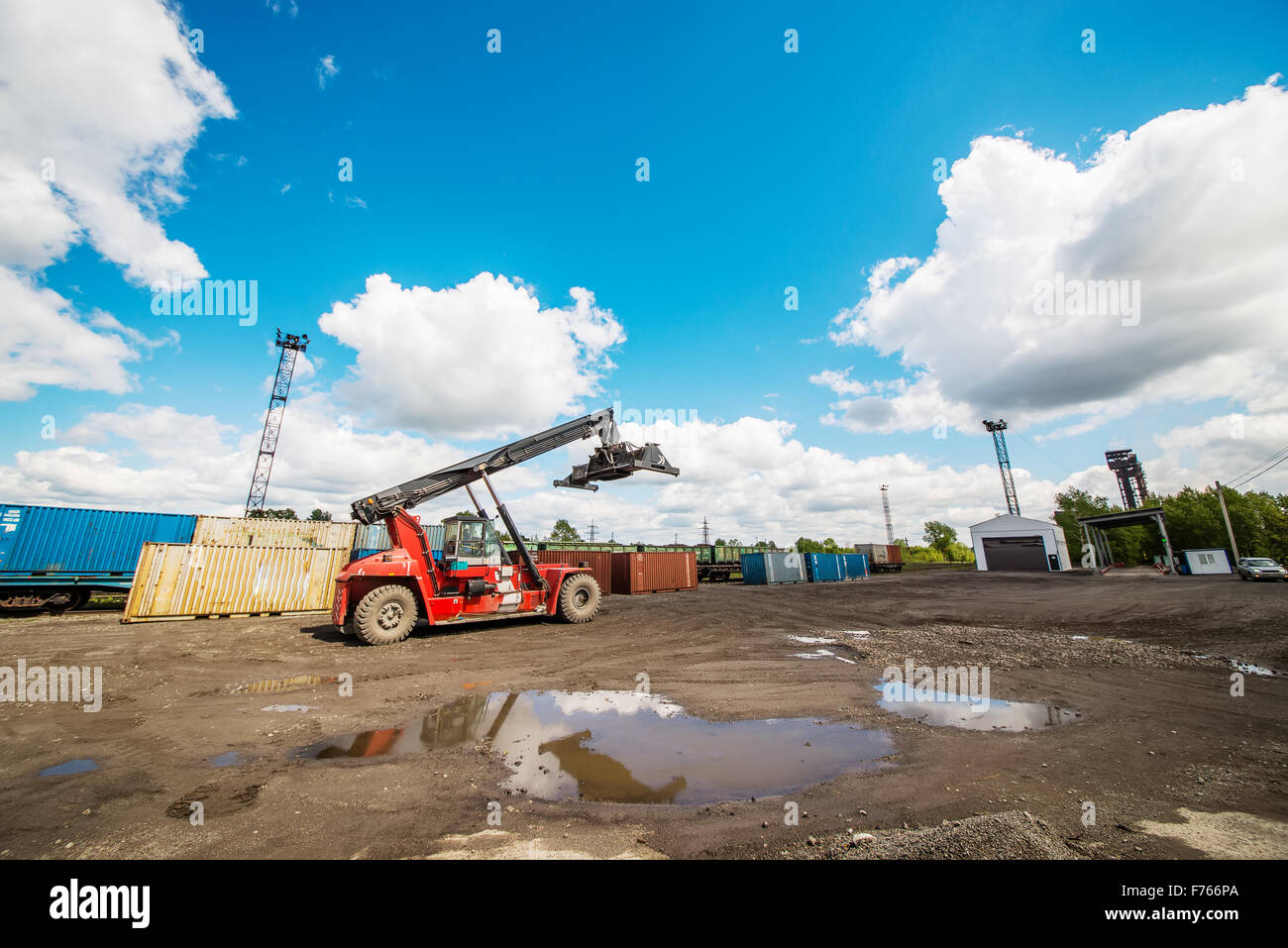 Cargo container depot hi-res stock photography and images - Alamy
