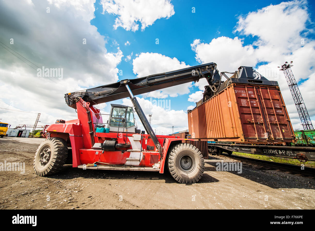 Cargo container depot hi-res stock photography and images - Alamy