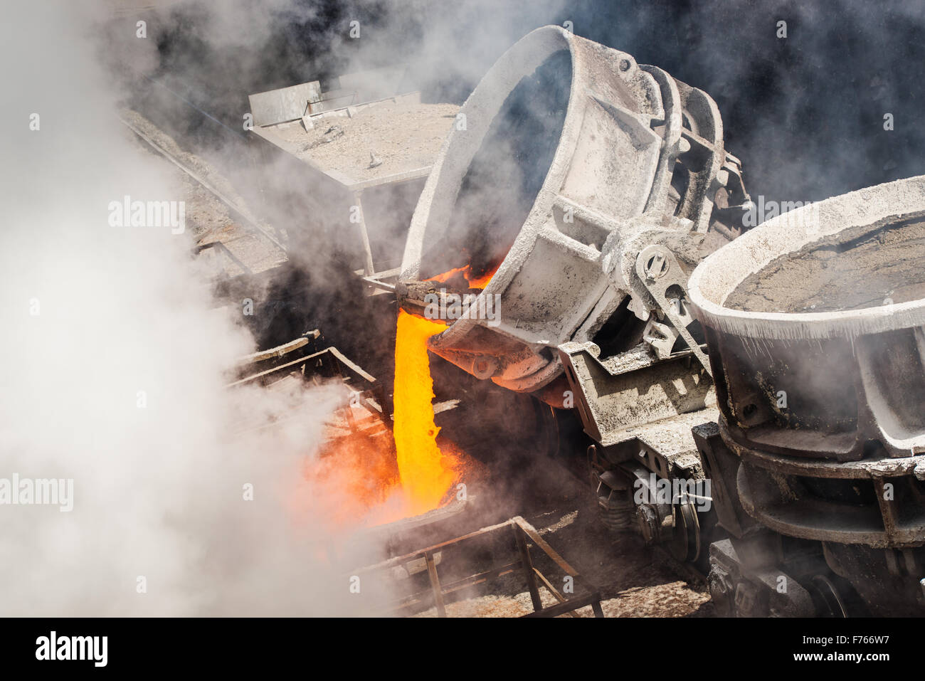 Hot liquid metal stream pouring hi-res stock photography and images - Alamy
