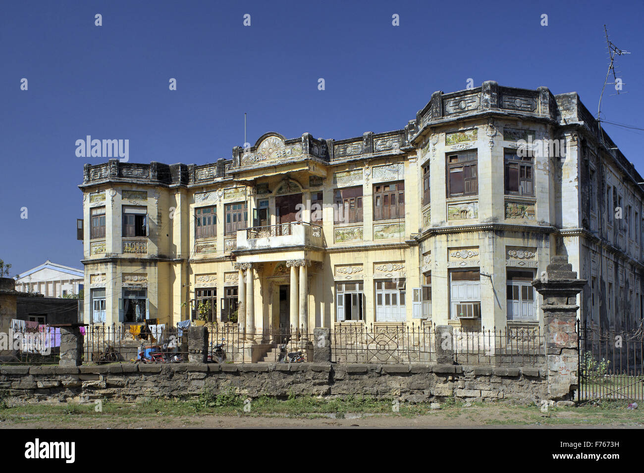 Old house, jamnagar, gujarat, india, asia Stock Photo - Alamy
