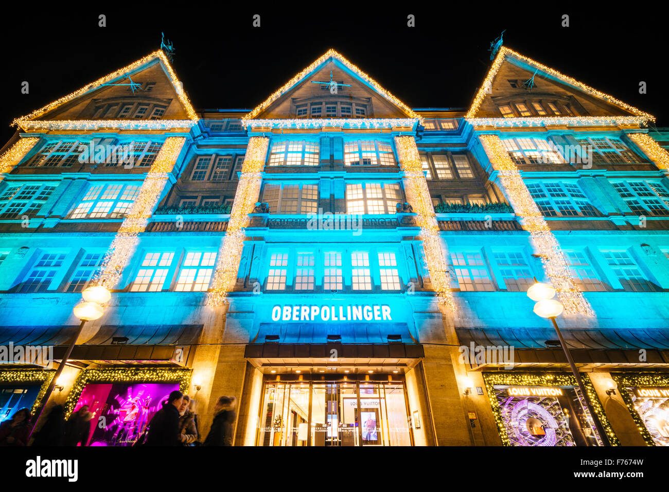 Oberpollinger at night, in Munich, Germany Stock Photo - Alamy