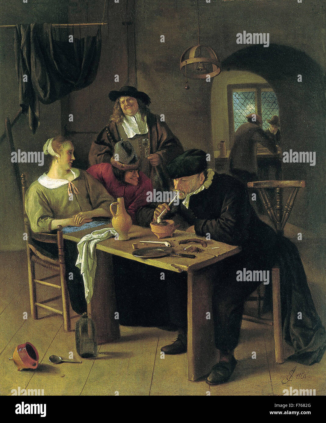 Jan Steen - Tavern Scene Stock Photo - Alamy