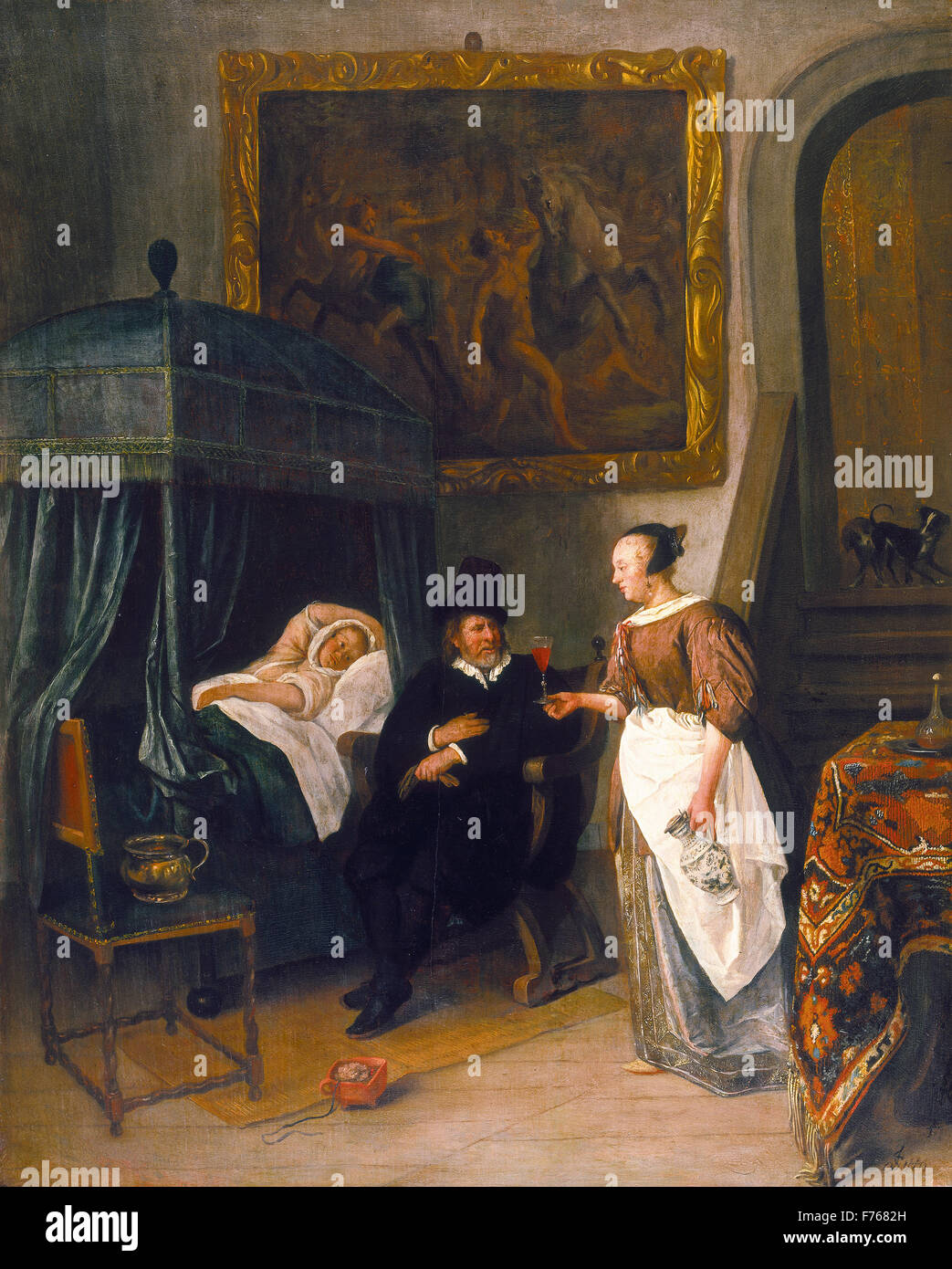 Jan Steen - The Doctor's Visit Stock Photo - Alamy