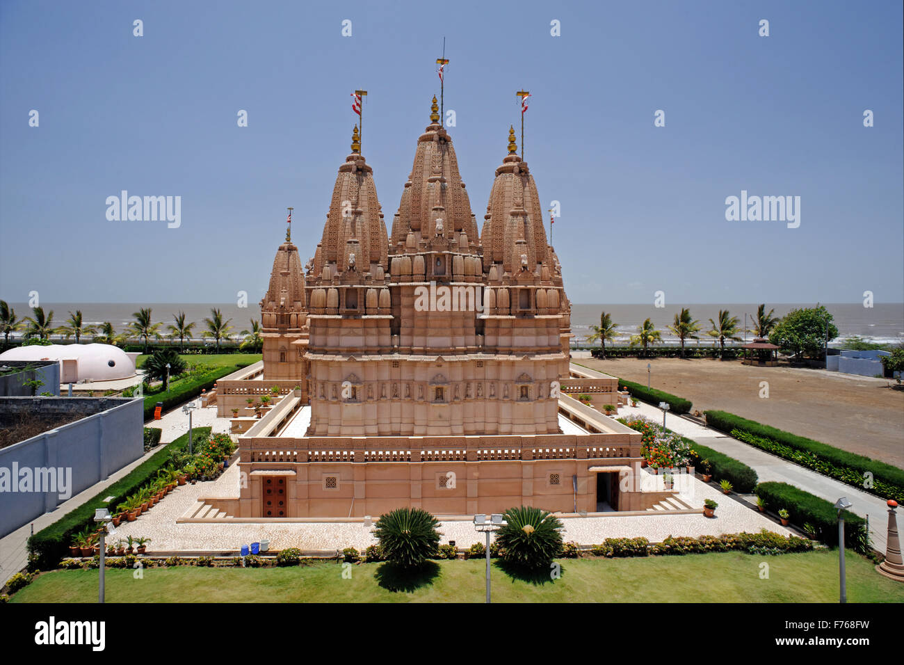Baps shri swaminarayan temple, tithal, gujarat, india, asia Stock Photo ...