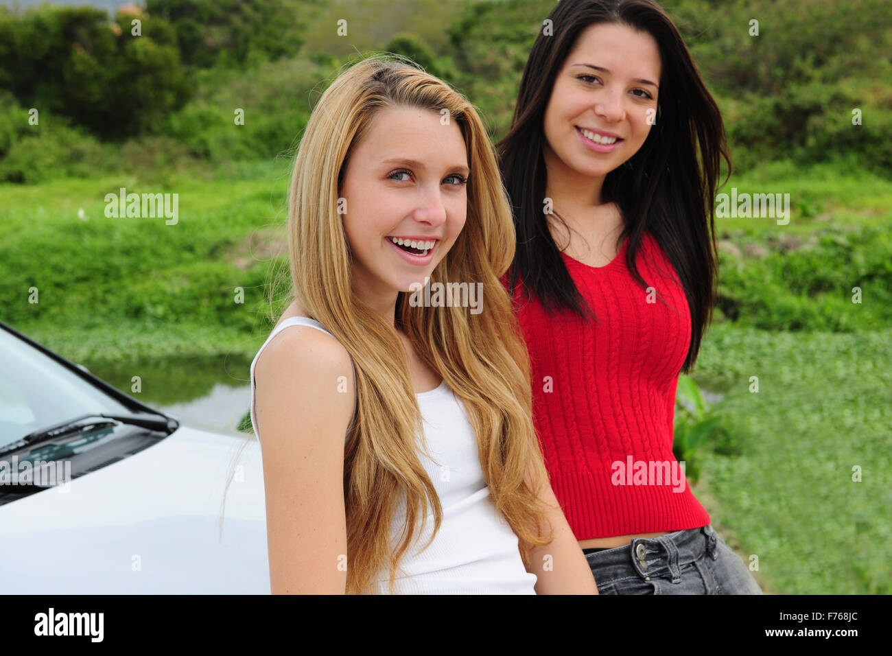 Two teens auto hi-res stock photography and images - Alamy