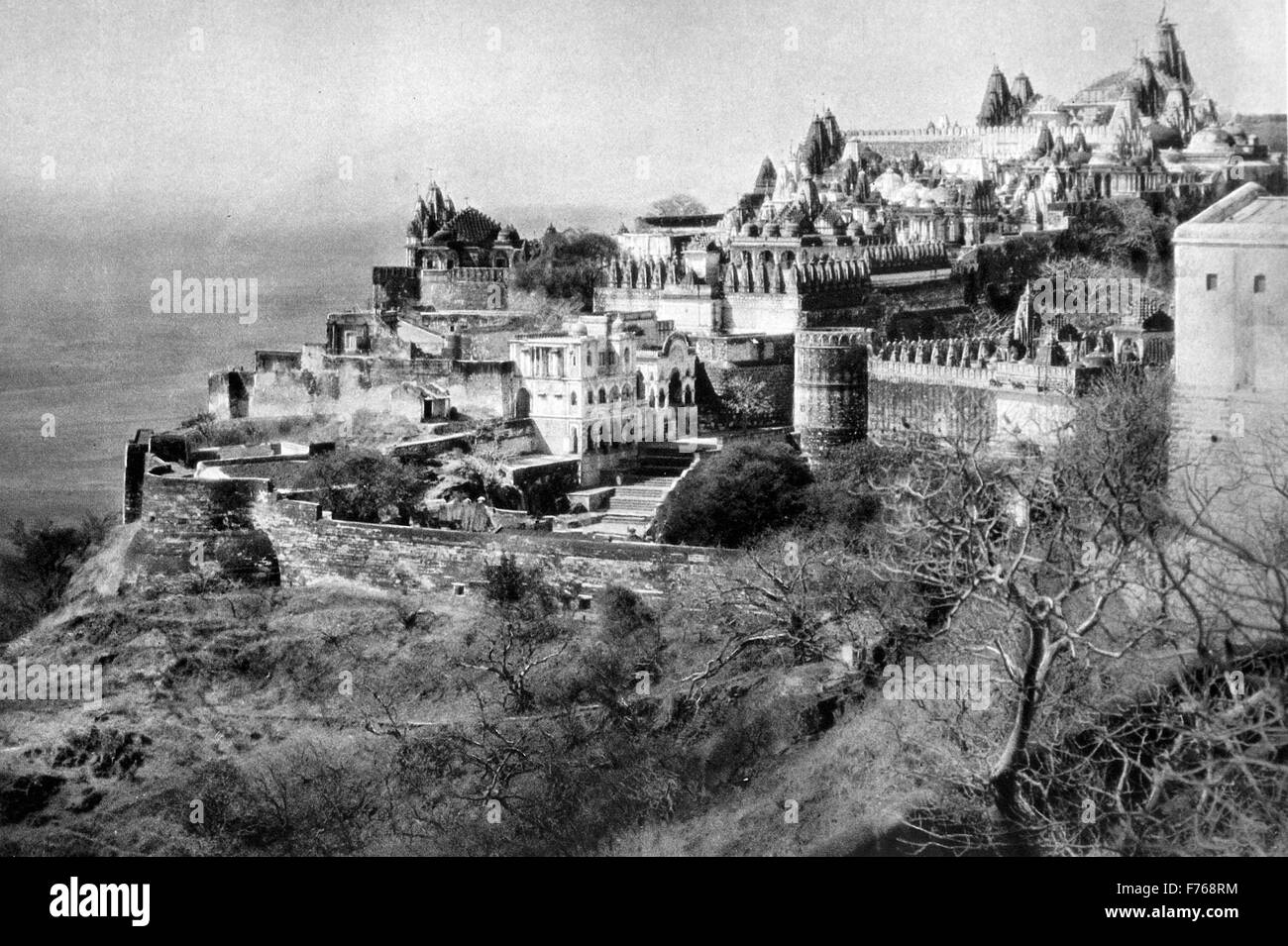 Aerial view historic temple in Black and White Stock Photos & Images ...