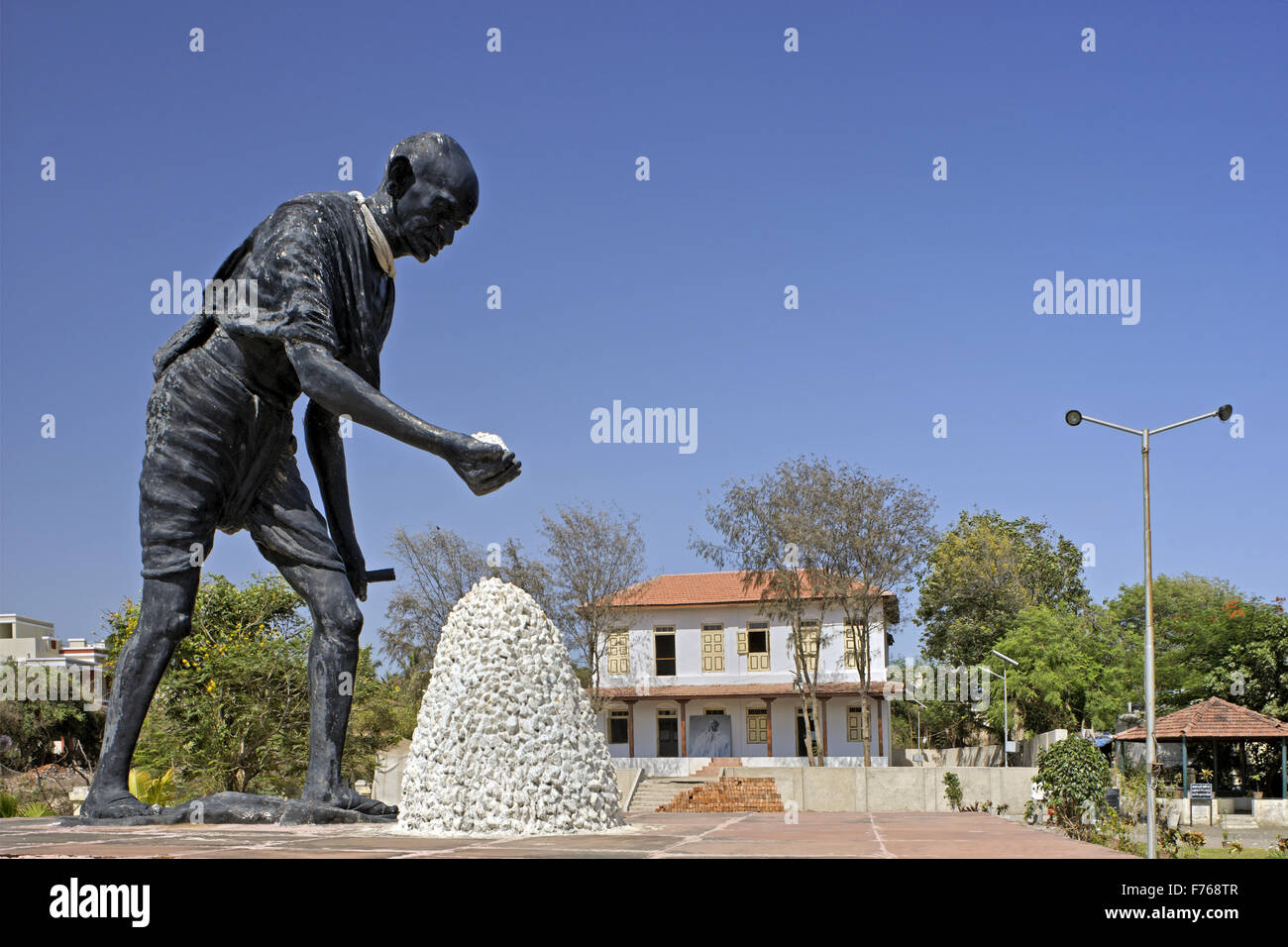 Statue commemorating gandhi dandi salt march, navsari, gujarat, india ...