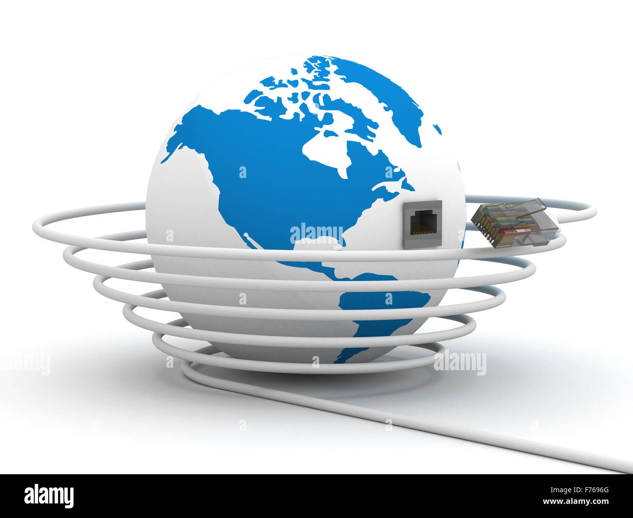 Global communication in the world. 3D image Stock Photo - Alamy