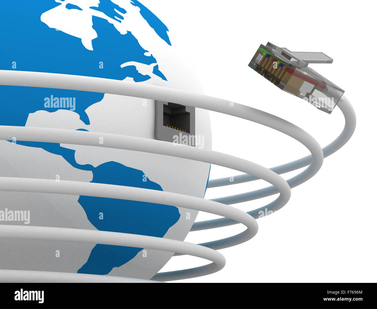Global communication in the world. 3D image Stock Photo - Alamy