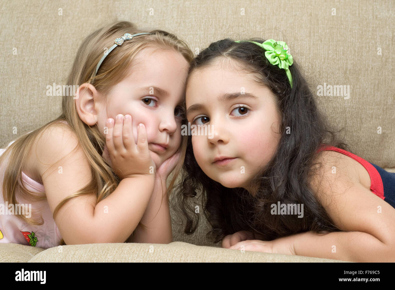 two cute little girls Stock Photo - Alamy