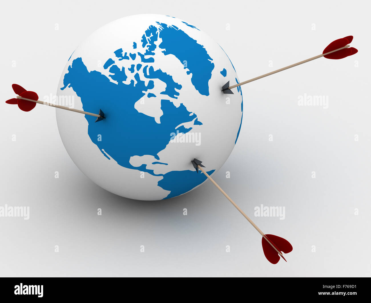 Globe and arrows. 3D image. Isolated illustrations Stock Photo - Alamy