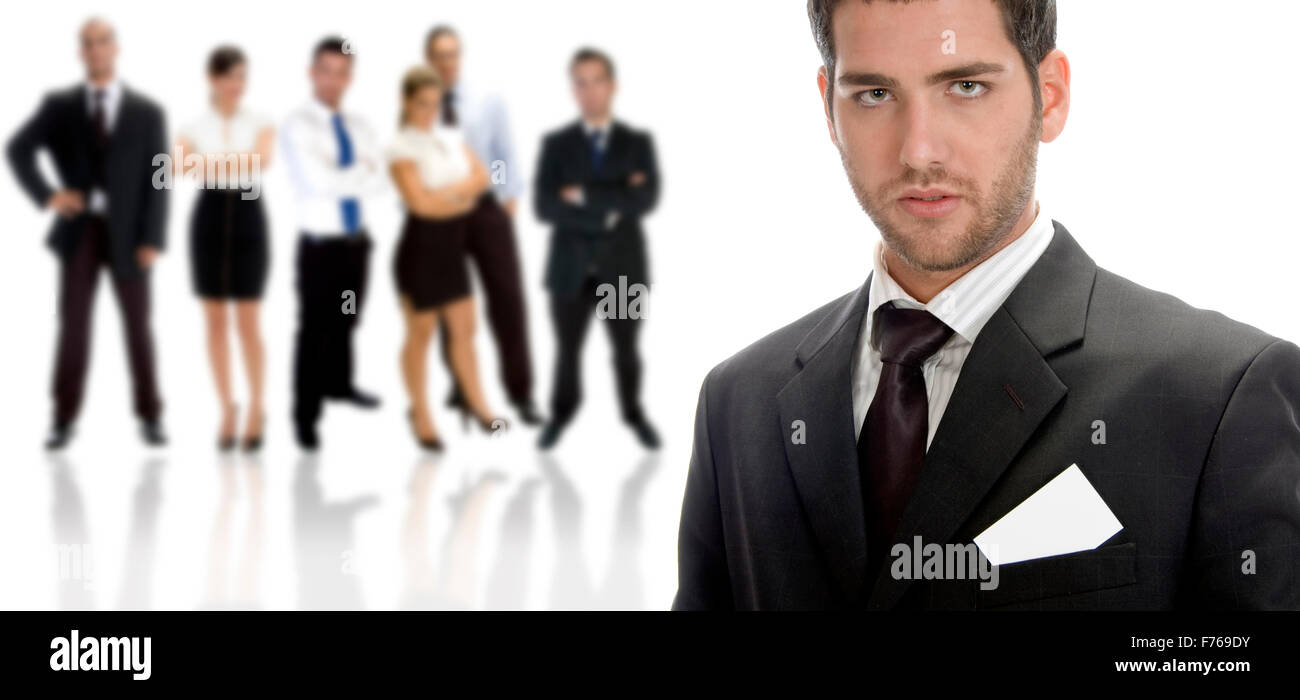 posing handsome businessman Stock Photo - Alamy