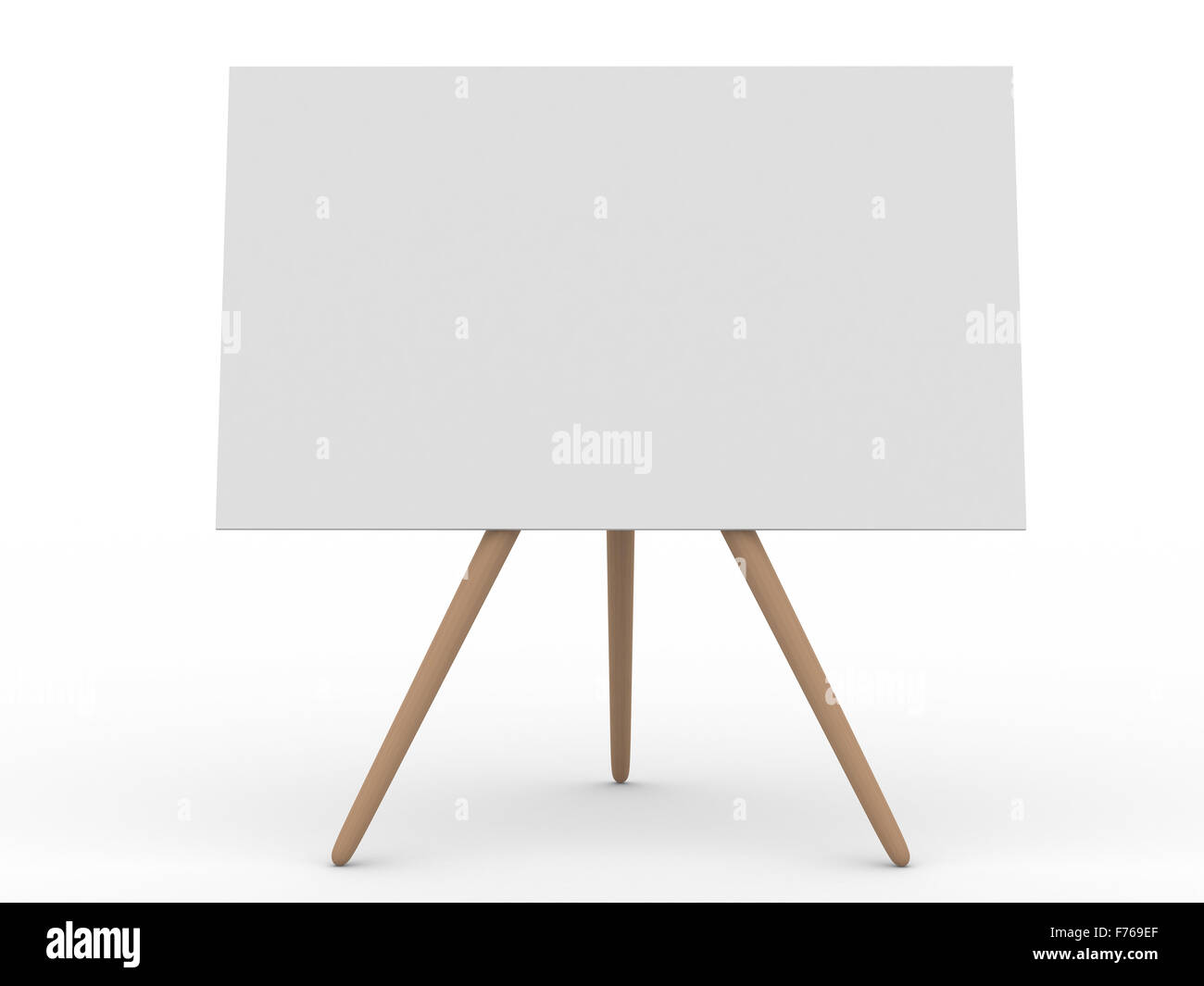 Empty board on white. Isolated 3d image Stock Photo - Alamy