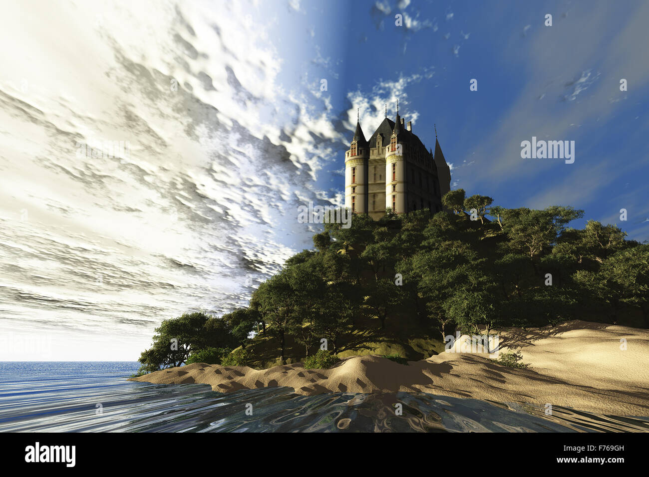 Fantasy castle background hi-res stock photography and images - Alamy