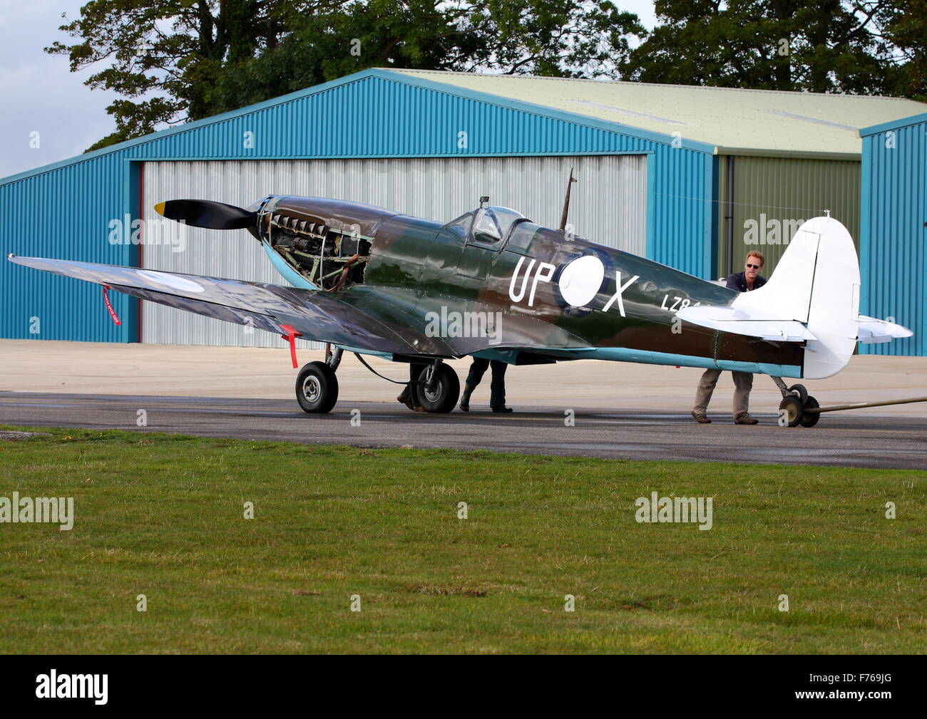 Supermarine Spitfire Vc at Kemble Airport for the annual Air Show Stock ...