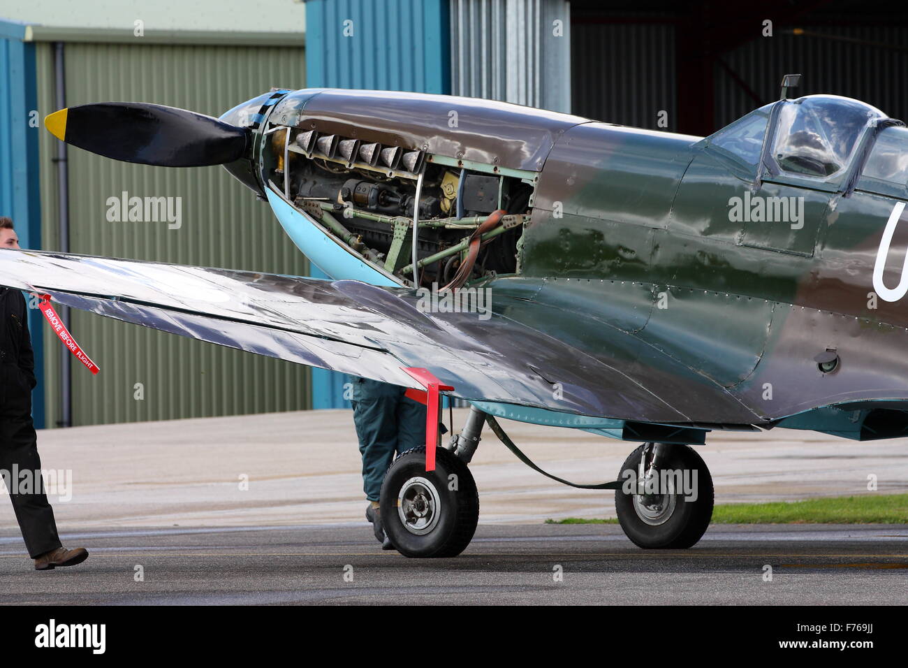 Supermarine Spitfire Vc at Kemble Airport for the annual Air Show Stock ...