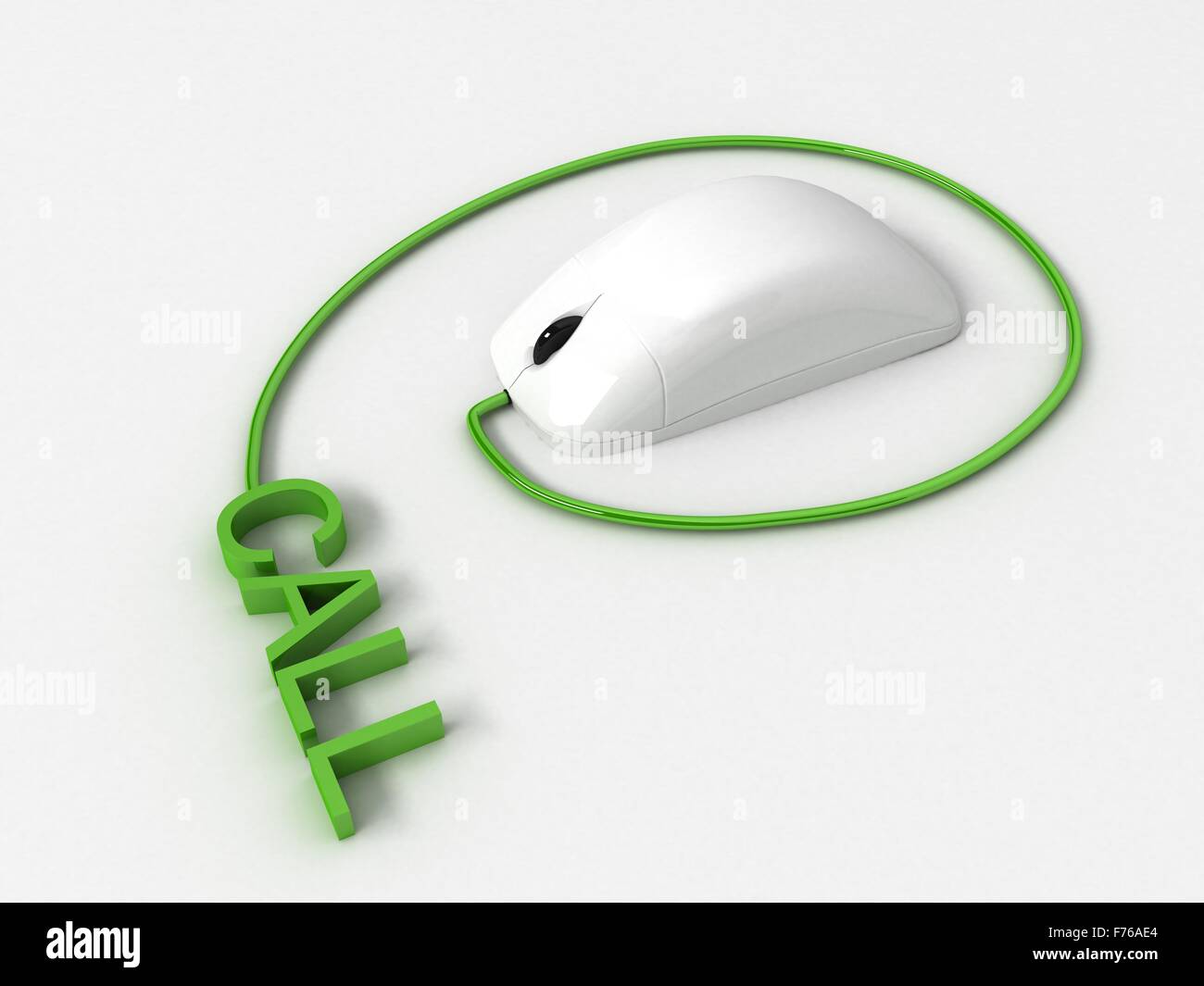 call word written with mouse cord Stock Photo - Alamy
