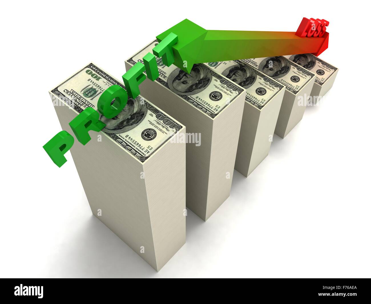 profit and loss graph with euro Stock Photo - Alamy