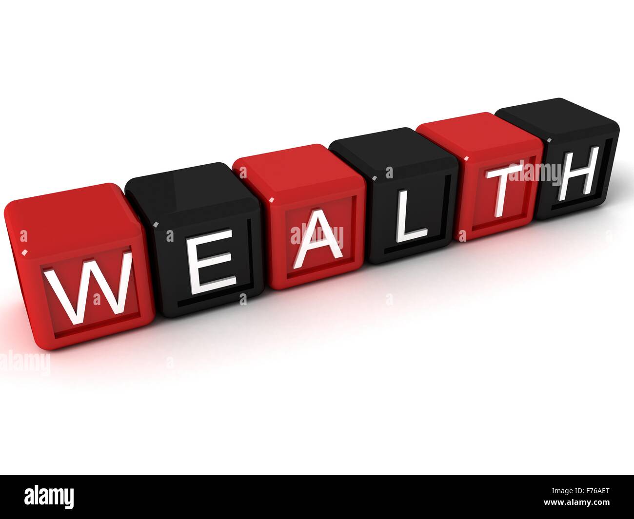 alphabets block of wealth Stock Photo - Alamy
