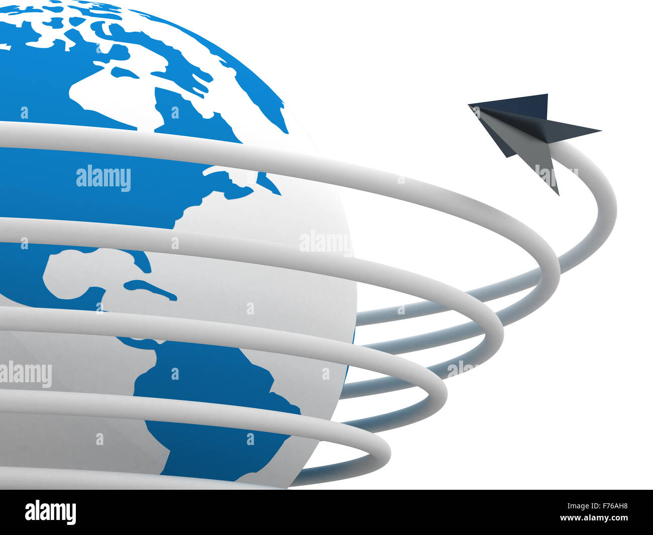 Global communication in the world. 3D image Stock Photo - Alamy