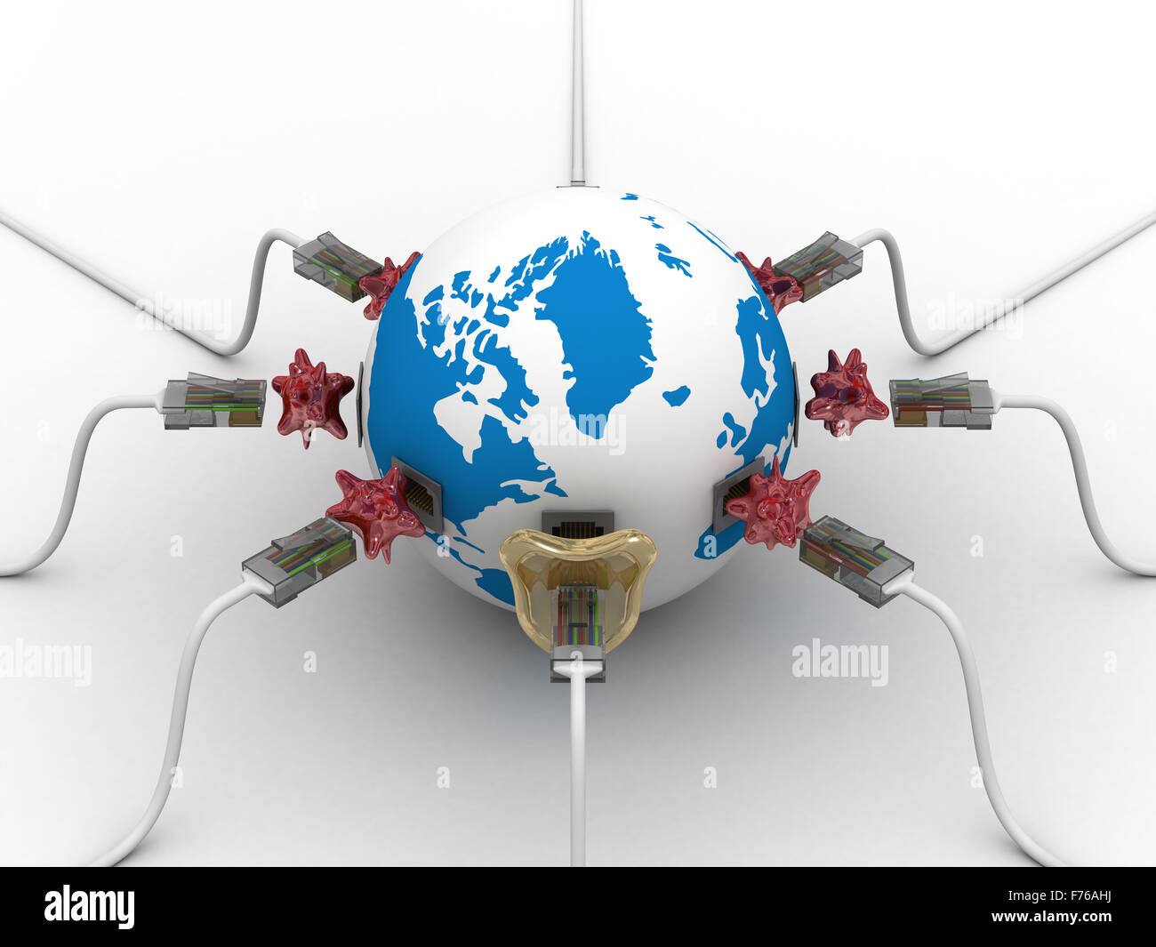 protected global network the Internet. 3D image Stock Photo - Alamy