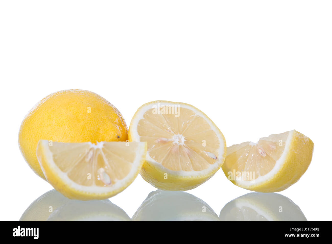 Yellow lemon half quarter hi-res stock photography and images - Alamy