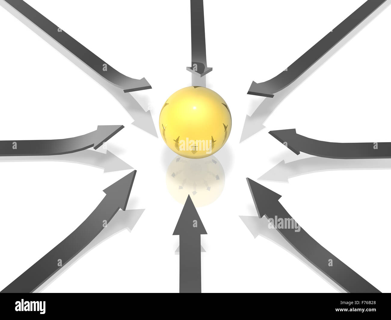 Arrows pointing to center hi-res stock photography and images - Alamy
