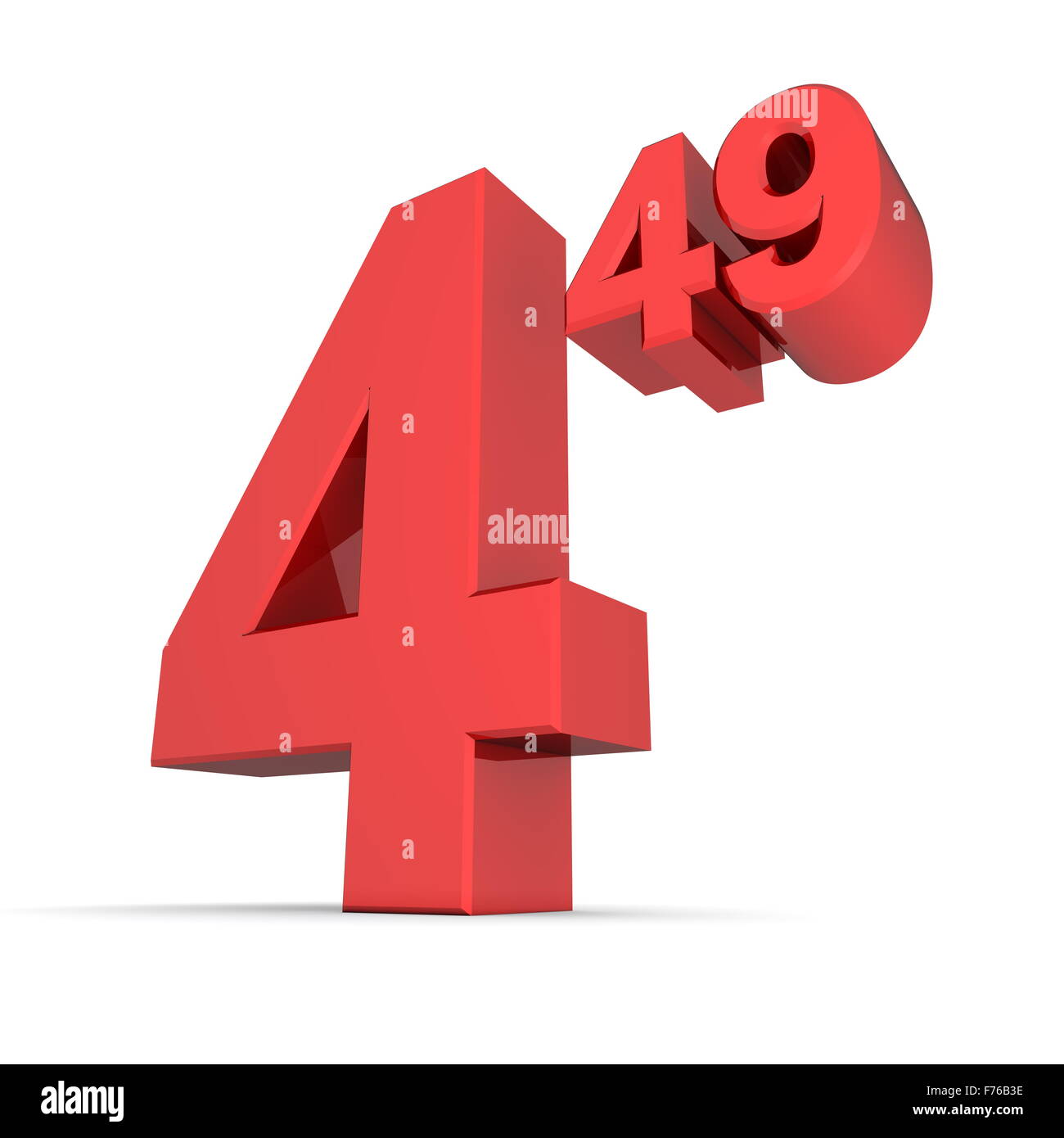 Number four red label Cut Out Stock Images & Pictures - Alamy
