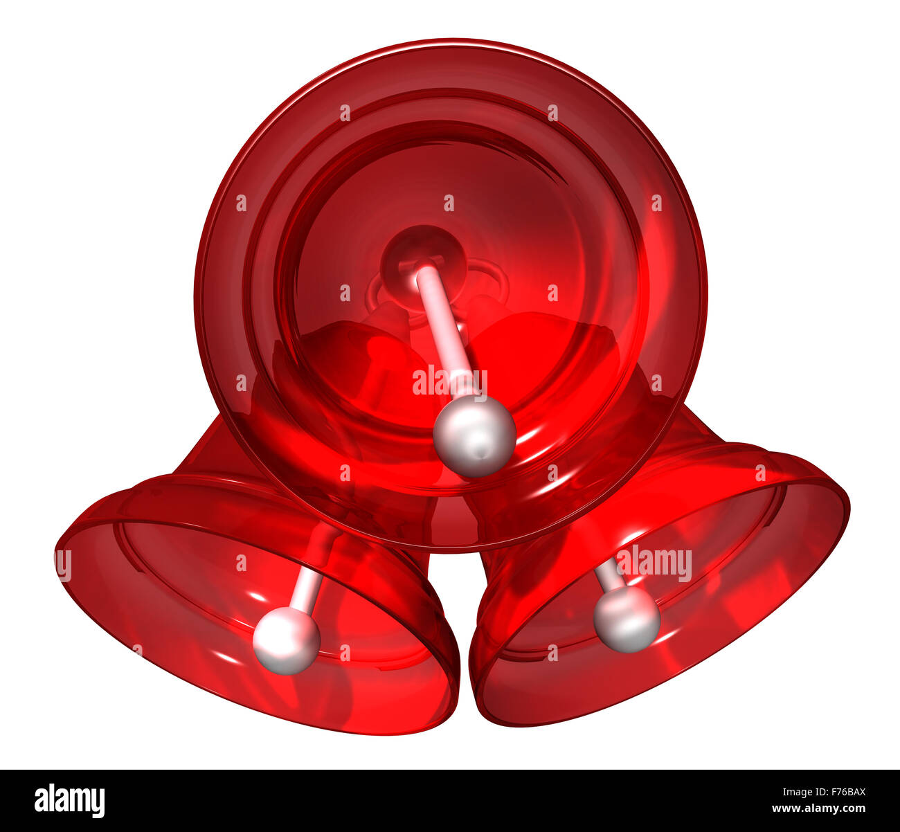 bells 3 red bells on white Stock Photo - Alamy